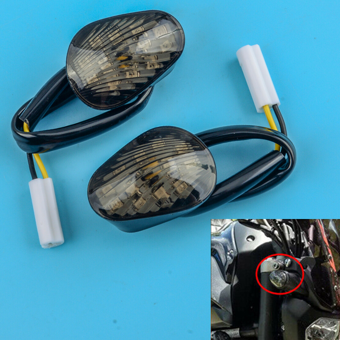Flush Mount Turn Signals Fz1 Amber LED Turn Signal Light Indicators