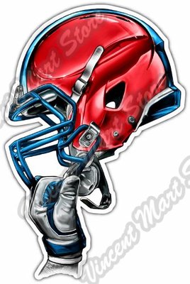 Football Helmet Athletics NFL Sport Ball Car Bumper Vinyl Sticker Decal ...