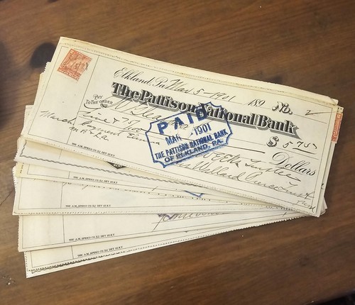Vintage Cancelled Checks 1901-1922 Pattison Nat'l Bank Elkland PA | eBay