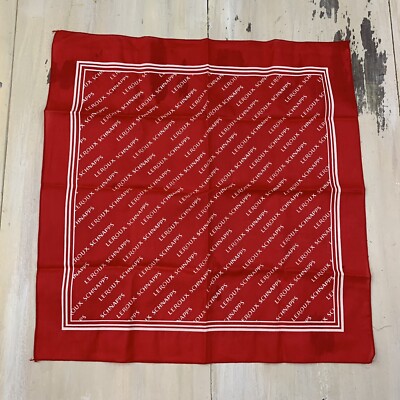 LEROUX SCHNAPPS - Vtg 80s Red & White Western Bandana Handkerchief, 21 ...