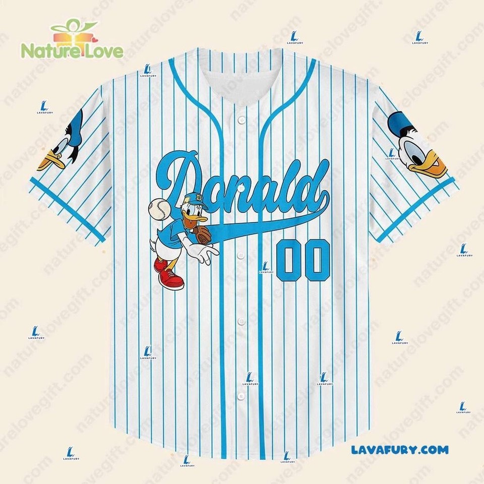 Disney Donald Duck Personalized Baseball Jersey With Name and Number | eBay