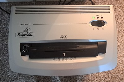 Fellowes DM12C+ Paper ,Credit Card DVD, CD Shredder Tested Working | eBay
