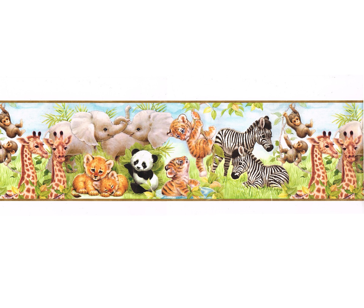 Jungle Animals Wallpaper Border
