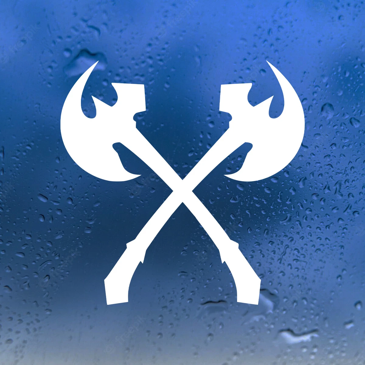 Crossed Viking Battle Axes