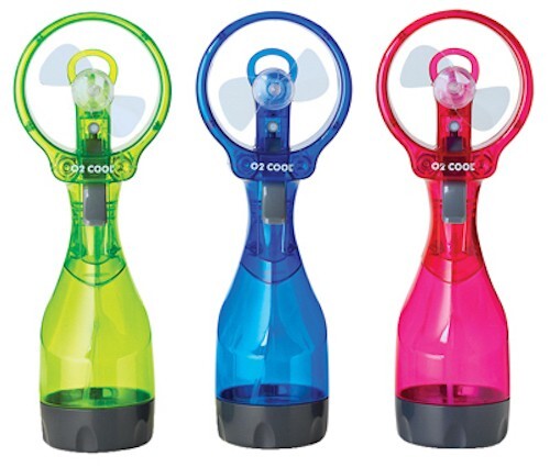 O2COOL Handheld Deluxe Water Misting Fan Battery Powered Blue, Green ...