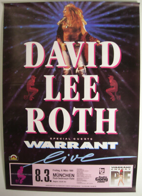 DAVID LEE ROTH CONCERT TOUR POSTER 1991 A LITTLE AIN'T ENOUGH VAN HALEN ...