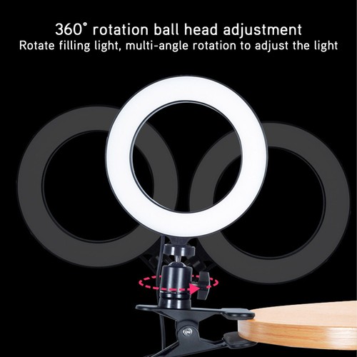 20cm LED USB Circle Light RGB Fill Light With Clamp Holder For Selfie L ...