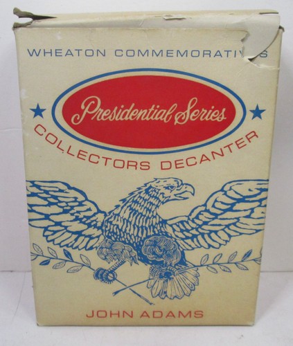 Vintage Wheaton Commemorative US Presidential Decanter, John Adams W ...
