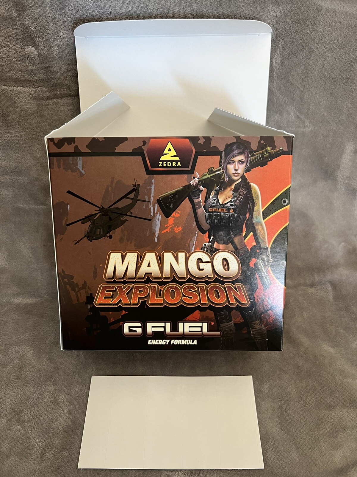 G Fuel Mango Explosion Gfuel Box ZEDRA Shaker, Sticker, Empty Tub READ ...