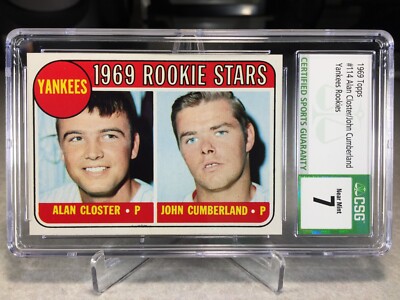 1969 Topps Rookie Stars Alan Closter John Cumberland #114 - CSG 7 - NY ...