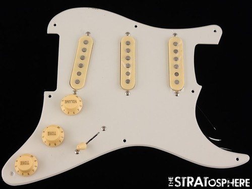 *NEW Alnico5 LOADED PICKGUARD for Fender Stratocaster Strat Parchment ...