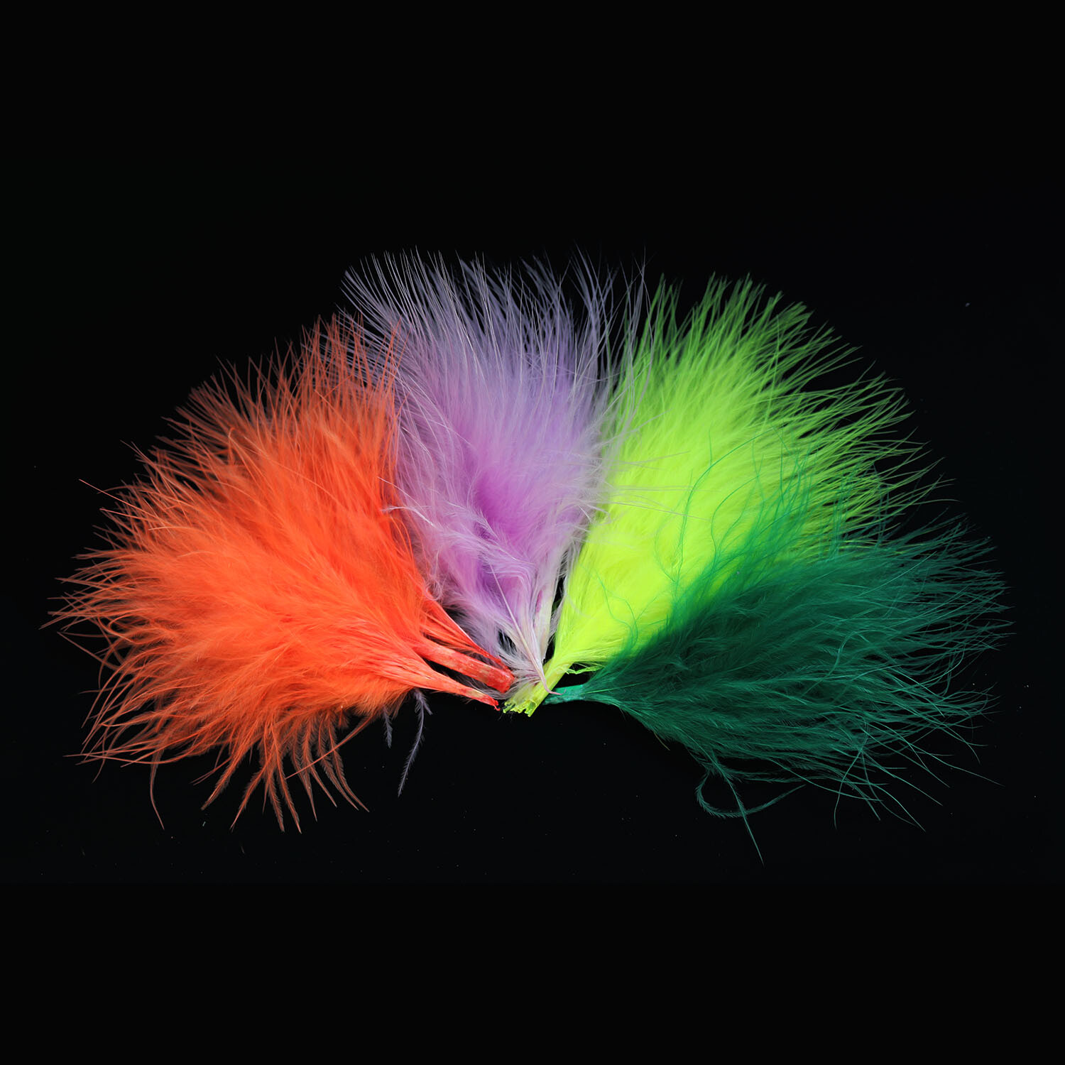 100 pcs Turkey Marabou Blood Feathers Woolly Bugger Streamers Fly Tying ...