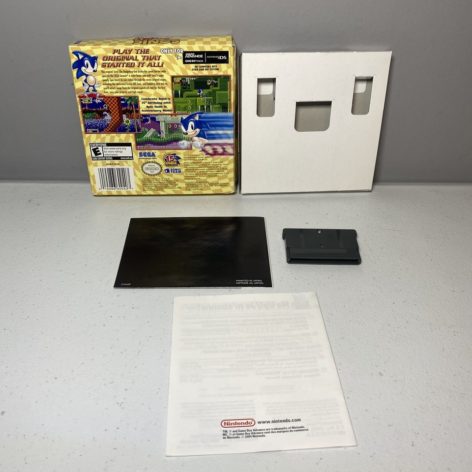 Sonic The Hedgehog Genesis Nintendo Game Boy Advance Gameboy GBA CIB No ...