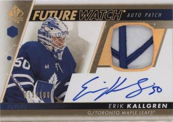 2022-23 SP Authentic - Future Watch Auto Patch #FWAP-EK Erik Kallgren ...