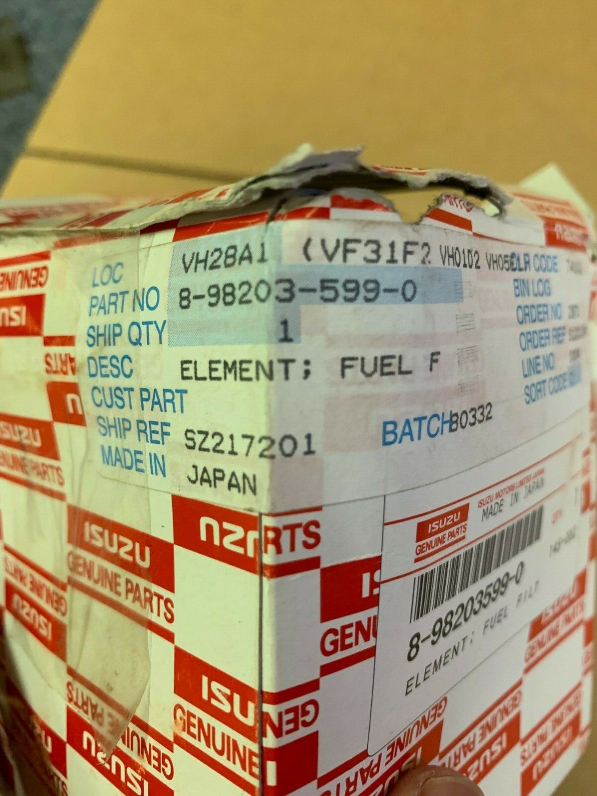 ISUZU FUEL FILTER PART 8-98203-599-0 | eBay