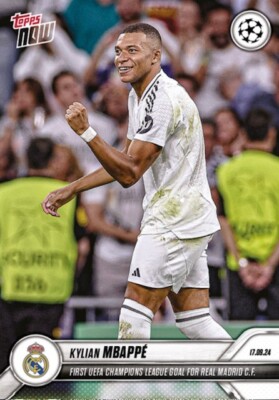 2024-25 TOPPS NOW UEFA CARD REAL MADRID C.F. KYLIAM MBAPPE #5 1st GOAL ...