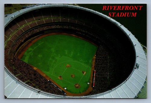 Postcard Vtg Ohio Riverfront Stadium Cincinnati Reds MLB Baseball 4x6 ...