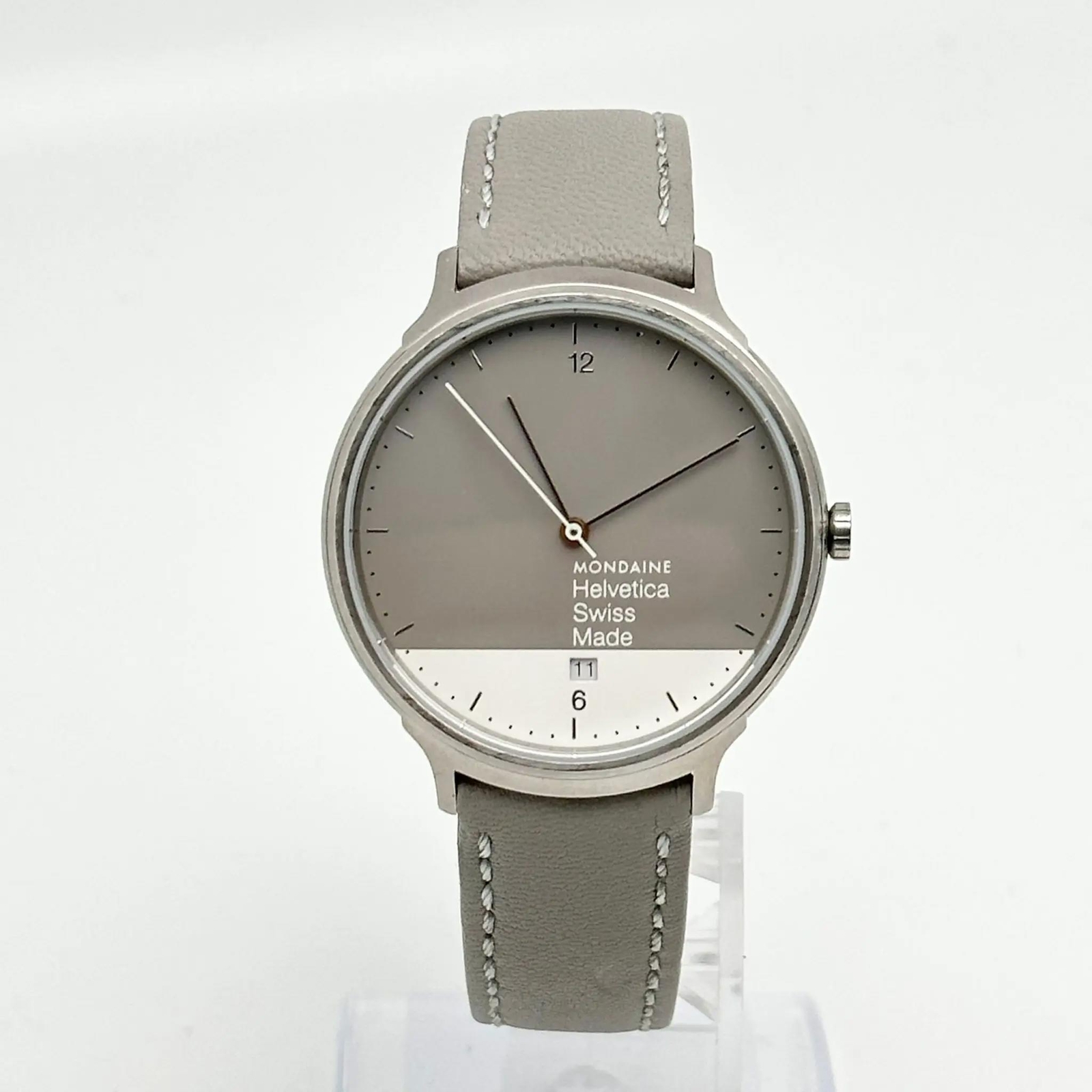 Mondaine Helvetica 1 Light 38mm Steel Gray-White Dial Unisex Watch MH1 ...