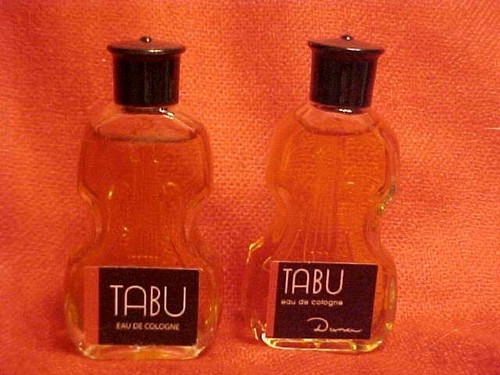 LOT OF 2 ,Dana Tabu ~ 0.5 oz perfume Splash Violin bottle mini travel ...