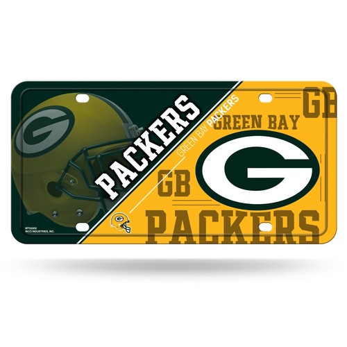 Green Bay Packers Metal License Plate, Licensed by Rico - Made In USA ...