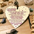 Beautiful Daughter Birthday Card Gift Wooden Heart Sign Plaque Keepsake ...