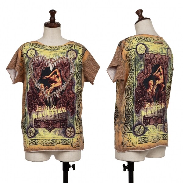 Jean-Paul GAULTIER MAILLE Heart Cutting Print T Shirt Size L Jean-Paul GAULTIER MAILLE Heart Cutting Print T Shirt Size L