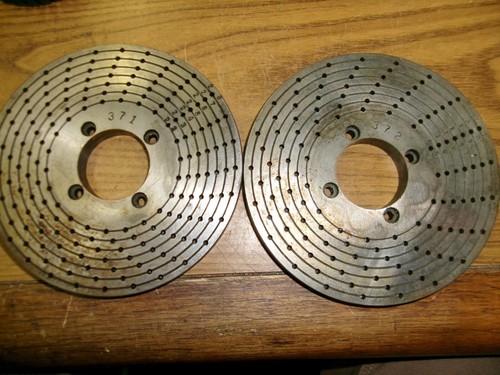 DIVIDING HEAD INDEX PLATES 2 SIDED 2 PCS 5.315" / 135 MM OD | eBay