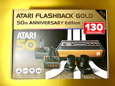New Atari Flashback Gold Console 50th Anniversary Edition 130 built-in ...