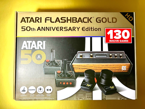 New Atari Flashback Gold Console 50th Anniversary Edition 130 built-in ...