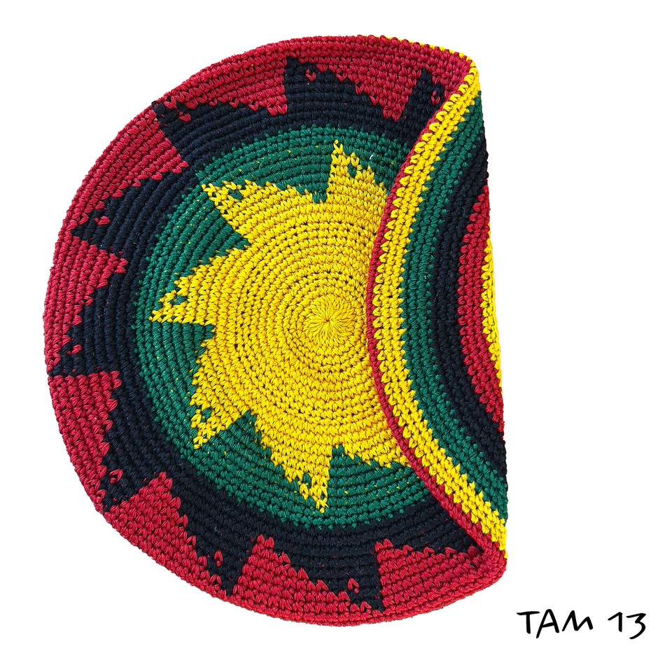 Rasta Handmade Crochet Beret Tam Bonet Beanie Cap Hippie Reggae Style M ...