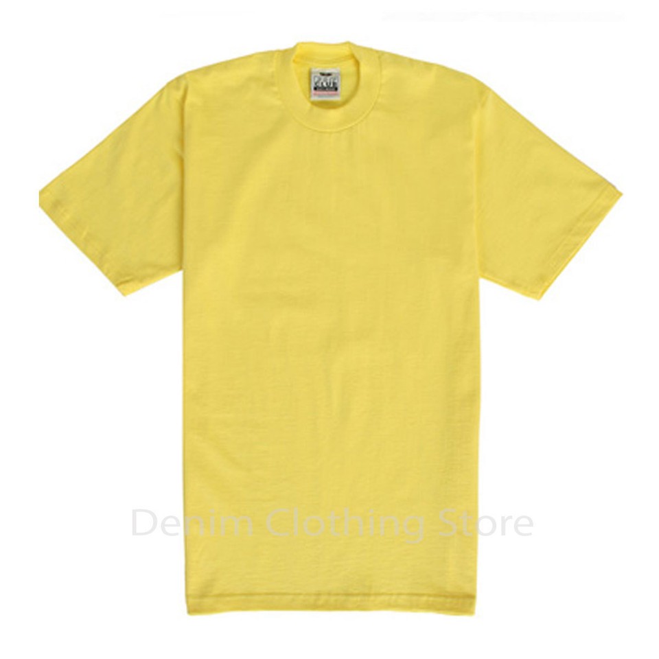1 NEW PRO CLUB MEN'S BLANK HEAVY WEIGHT CREW NECK SHORT SLEEVE T-SHIRT ...