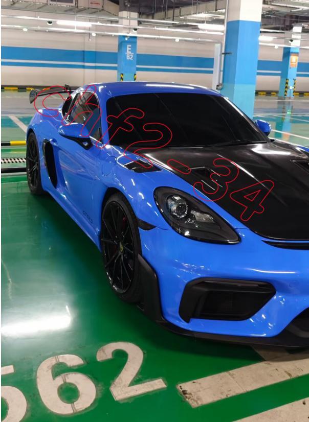 For Porsche 981 718 Cayman Real Carbon GT4 RS style Rear Window Louver ...