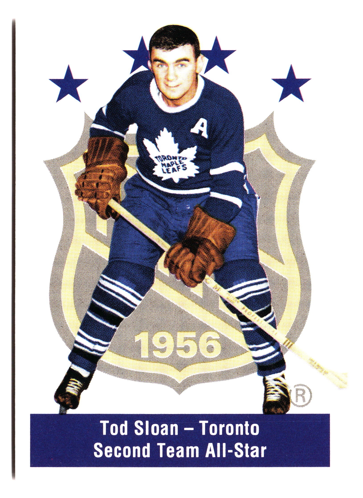 1994 Parkhurst Missing Link 1956-57 Tod Sloan Toronto Maple Leafs #144 ...
