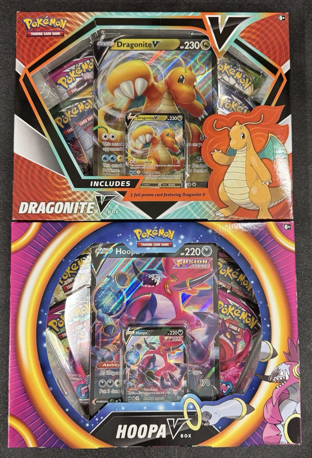 Dragonite V - Hoopa V Collection Boxes (Set of 2) - Factory Sealed | eBay