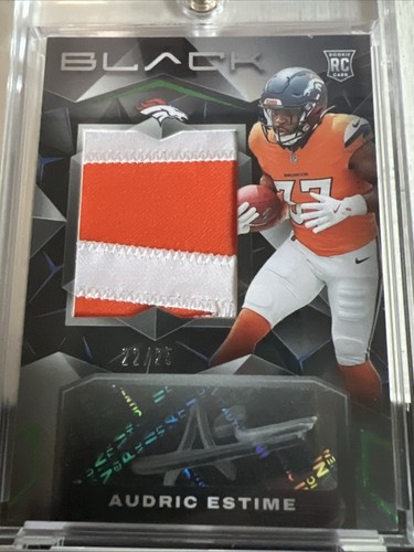2024 Panini Black - Rookie Patch Autograph Audric Estime #221 /25 (AU ...
