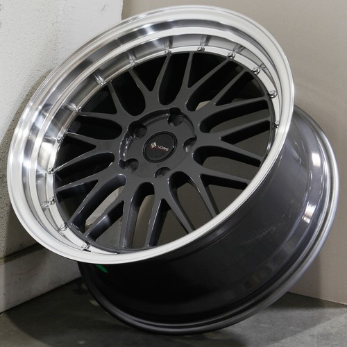 19x8.5/19x9.5 Hyper Black Wheels Vors VR8 5x108 35/35 (Set of 4) 73.1 ...
