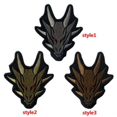 Dragons Head Milspec Embroidered Tactical Patch Morale Hook and Loop FREE USA SH | eBay
