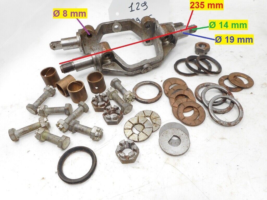 Set of front wheel stub pins complete with Alfa Romeo 1000 vintage ...