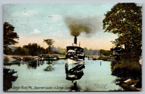 Postcard Steamer Louise Songo Lock Songo River Maine A7 | eBay