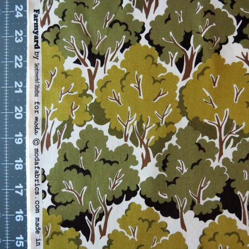 MODA Farmyard Trees Two Yds #32551 OOP | eBay