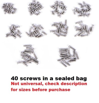 40 x Tiny Screws Stainless Steel Watch Toys Glasses Repair Replacement ...