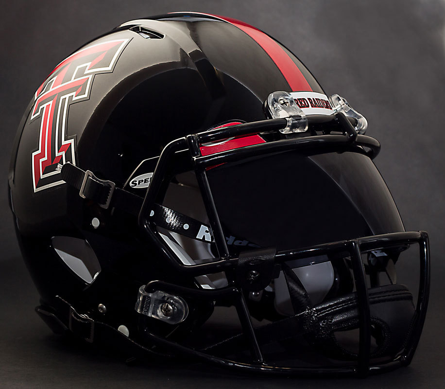 *CUSTOM* TEXAS TECH RED RAIDERS Riddell SPEED Full Size Replica ...