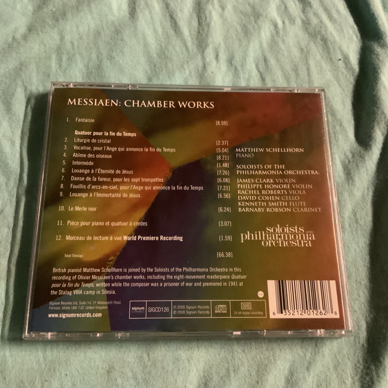 Messiaen Chamber Works (Matthew Schellhorn) [CD] 635212012628 | eBay ...