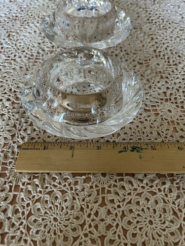Two Royal Copenhagen Crystal - Capriole - Tea Light/Votive Candle ...
