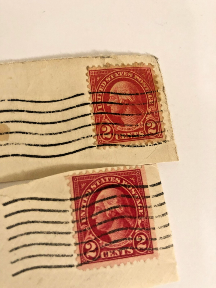 2 Stamps USA The First George Washington Rare 2 Cent Two cents Red ...