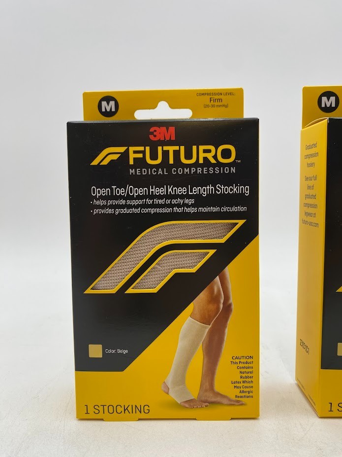 3M Futuro Medical Compression Open Toe/Open Heel Knee Length Stocking ...