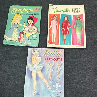 Vintage Mattel Francie Paper Dolls Whitman story book lot | eBay