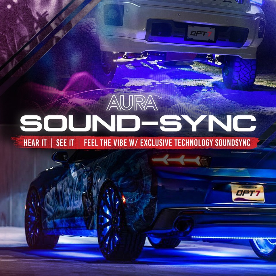 OPT7 4X Aluminum RGB LED Strip Underglow Underbody Keyless Unlock Neon ...