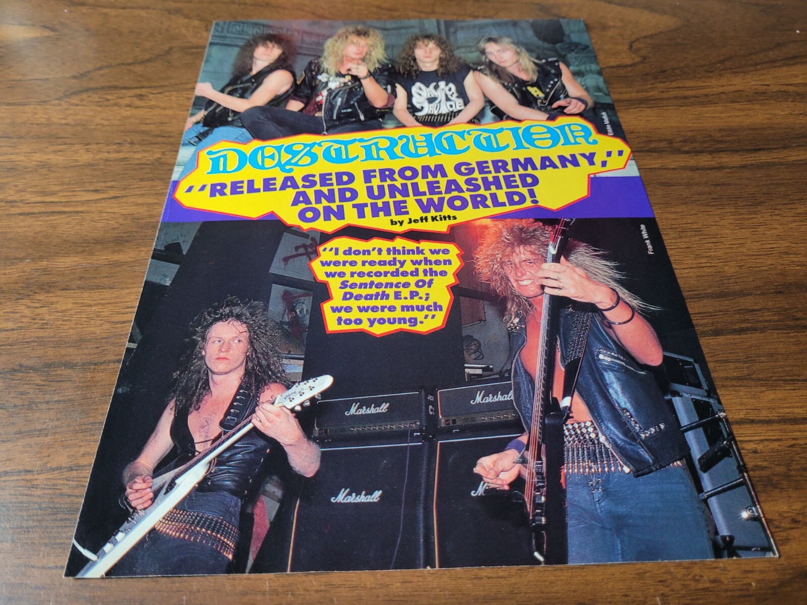 4 Page Destruction 1989 Metal Mania Magazine Article | eBay