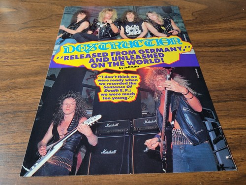 4 Page Destruction 1989 Metal Mania Magazine Article | eBay